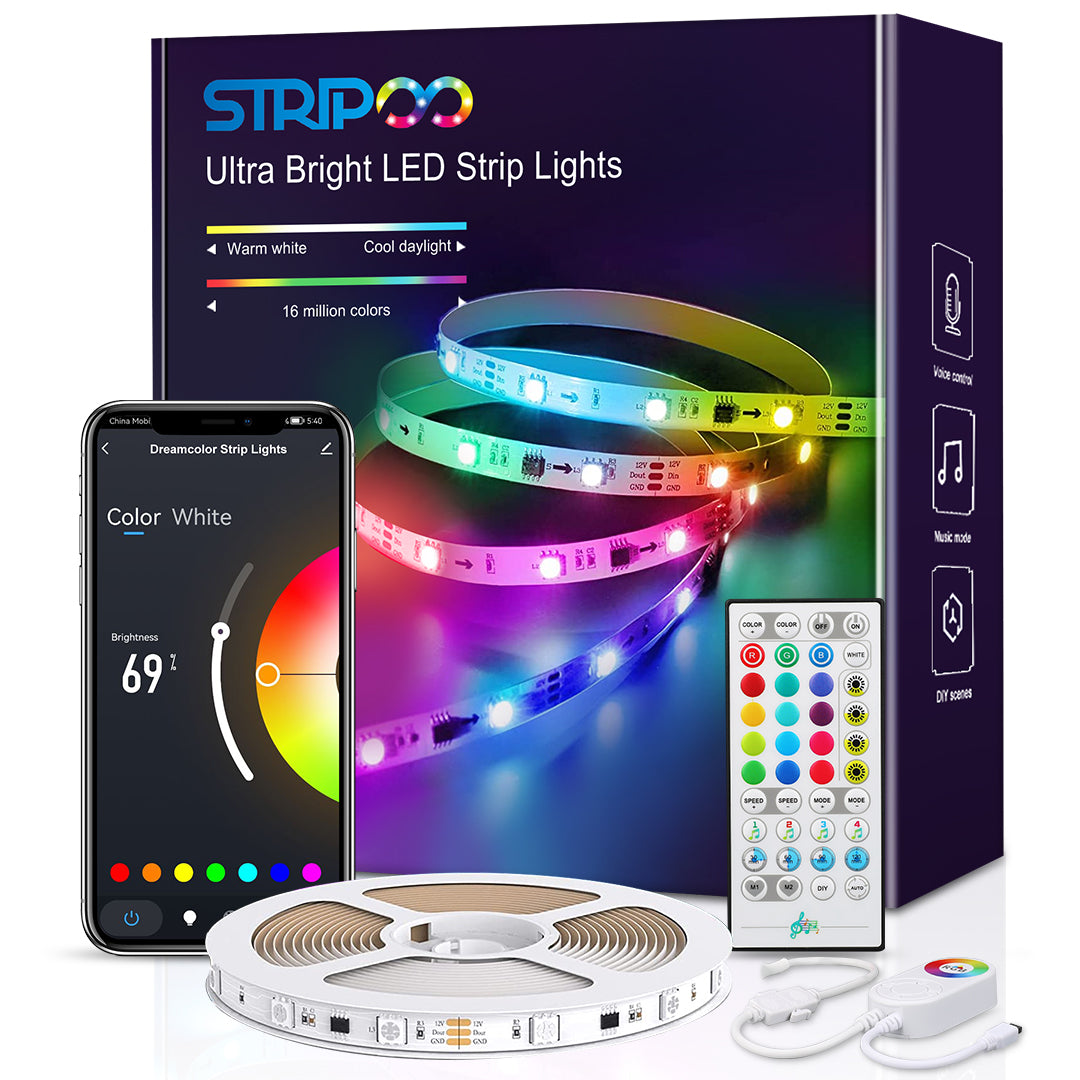 2022 Dreamcolor LED Strip Lights with Running Chasing Effect - Stripoo